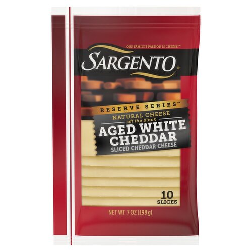 Sargento Reserve Series Sliced Aged White Cheddar Natural Cheese, 10 ...