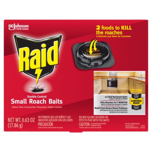 Raid Double Control Small Roach Baits, 12 count, 0.63 oz - ShopRite