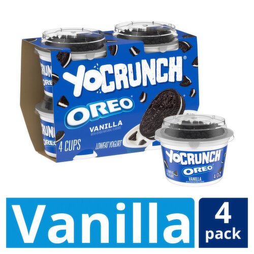 YoCrunch Vanilla Oreo Lowfat Yogurt, 4 oz, 4 count - Fairway