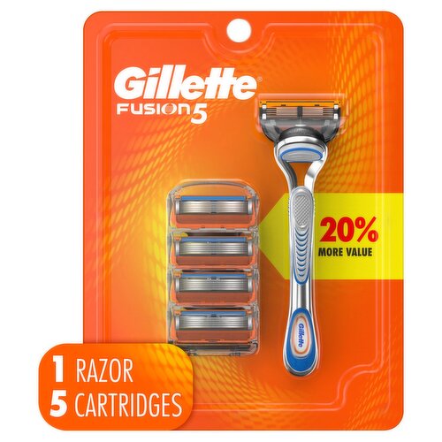 Gillette Fusion5 Men's Razor Handle + 5 Blade Refills - ShopRite