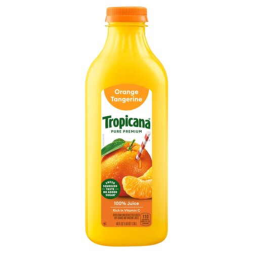 Tropicana Pure Premium 100% Orange Tangerine Juice Blend, 46 Fl Oz ...