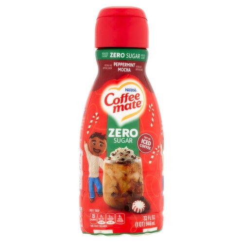 Coffee mate Zero Sugar Peppermint Mocha Non-Dairy Creamer, 32 fl oz ...
