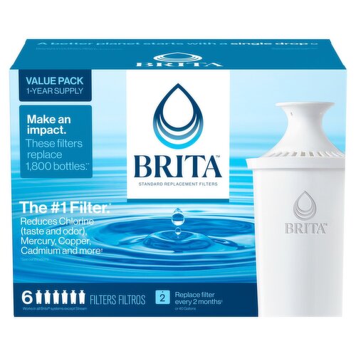 Brita Standard Replacement Filters Value Pack, 6 count - ShopRite