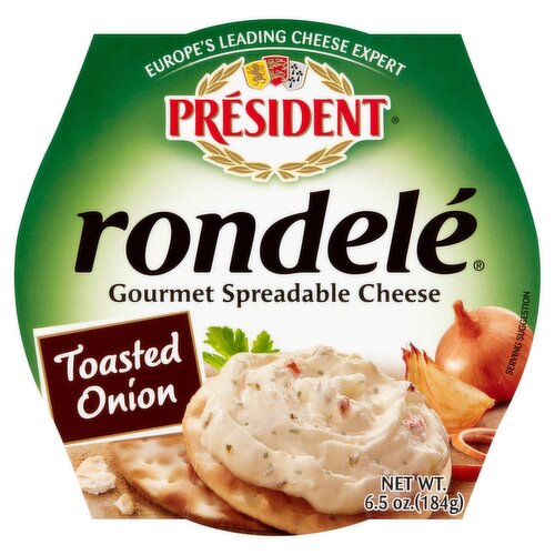Président Rondelé Toasted Onion Gourmet Spreadable Cheese, 6.5 oz ...
