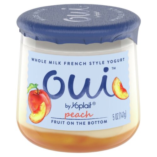 Oui by Yoplait Peach Fruit on the Bottom Whole Milk French Style Yogurt ...