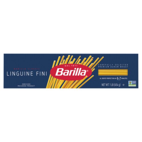 Barilla Linguine Fini Pasta, 16 oz. Box - Non-GMO Pasta Made with Durum ...