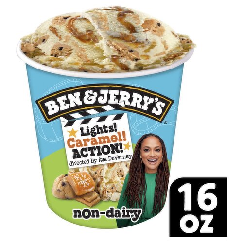 Ben & Jerry's Lights! Caramel! Action! Non Dairy Vanilla Frozen Dessert ...