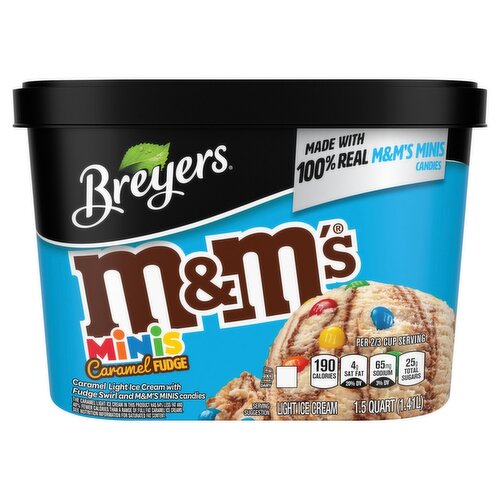 Breyers M&M'S Minis Caramel Fudge Light Ice Cream, 1.5 quart - ShopRite