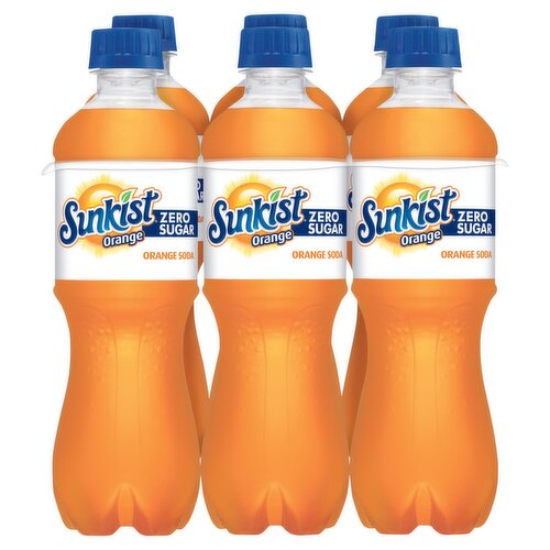 Sunkist Zero Sugar Orange Soda, 6 count, 16.9 fl oz - ShopRite