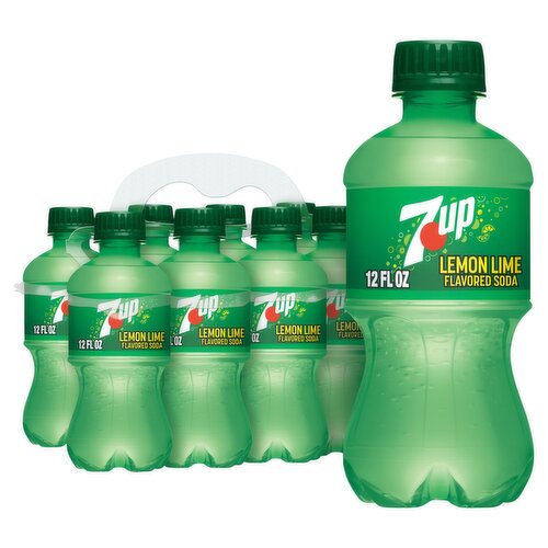 7UP Lemon Lime Flavored Soda, 8 count, 12 fl oz - The Fresh Grocer