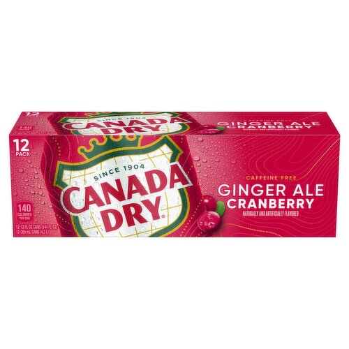 Canada Dry Cranberry Ginger Ale, 12 fl oz, 12 count - The Fresh Grocer
