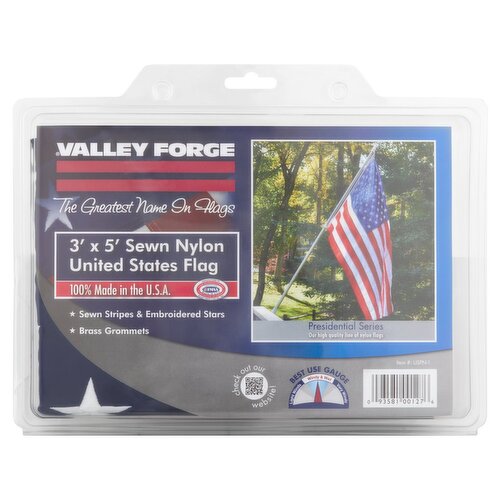 Valley Forge 3' X 5' Sewn Nylon United States Flag - The Fresh Grocer
