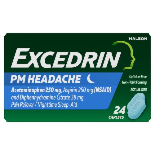 Excedrin PM Headache Caplets, 24 count - ShopRite