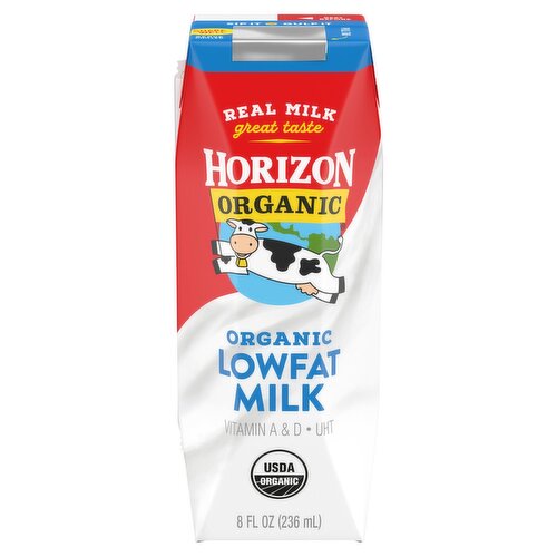 Horizon Organic Organic Lowfat Milk, 8 fl oz - ShopRite
