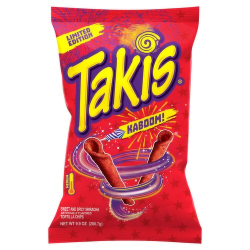 Takis Kaboom! Sweet and Spicy Sriracha Tortilla Chips Limited Edition ...