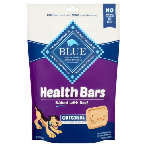 The Blue Buffalo Co. Blue Health Bars Original Beef Natural Biscuits ...