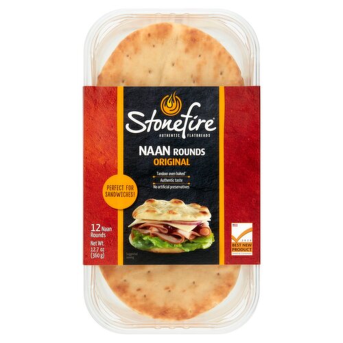 Stonefire Original Rounds Naan, 12 count, 12.7 oz - ShopRite
