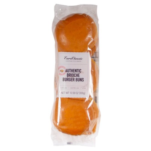 Euro Classic Authentic Brioche Burger Buns, 10.58 oz - The Fresh Grocer